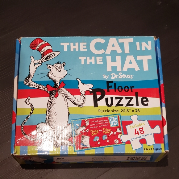 Dr Seuss | Toys | The Cat In The Hat By Dr Seuss Floor Puzzle 48 Pieces ...